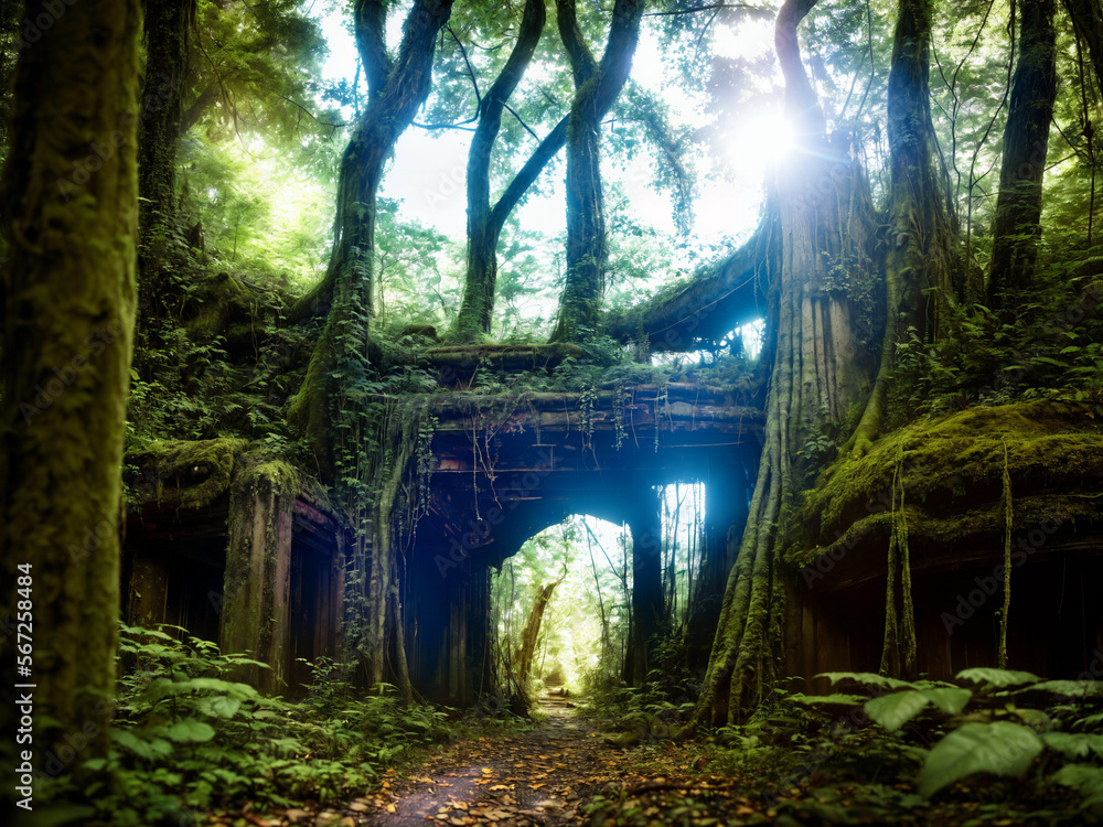 Nature is taking back from us the last remnants of a human settlement ...