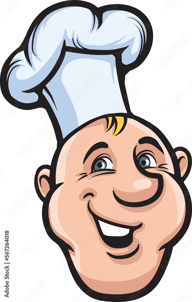 cartoon smiling chef cook face - PNG image with transparent background ...