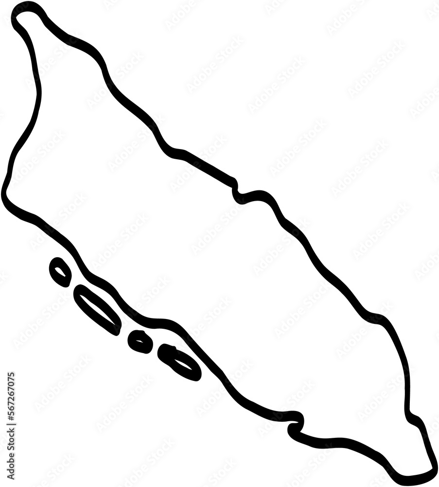 doodle freehand drawing of aruba map. Stock Illustration | Adobe Stock