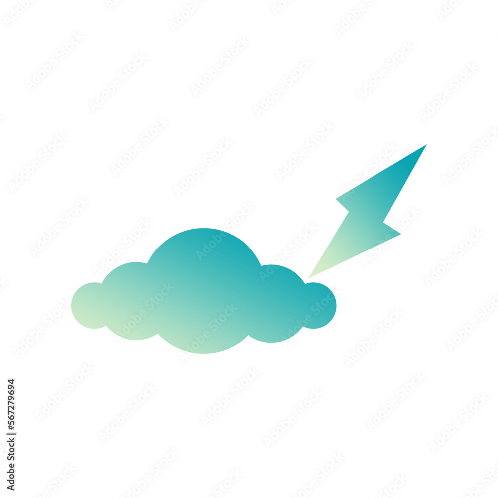 vector thundercloud green color with an elegant and luxurious style ...