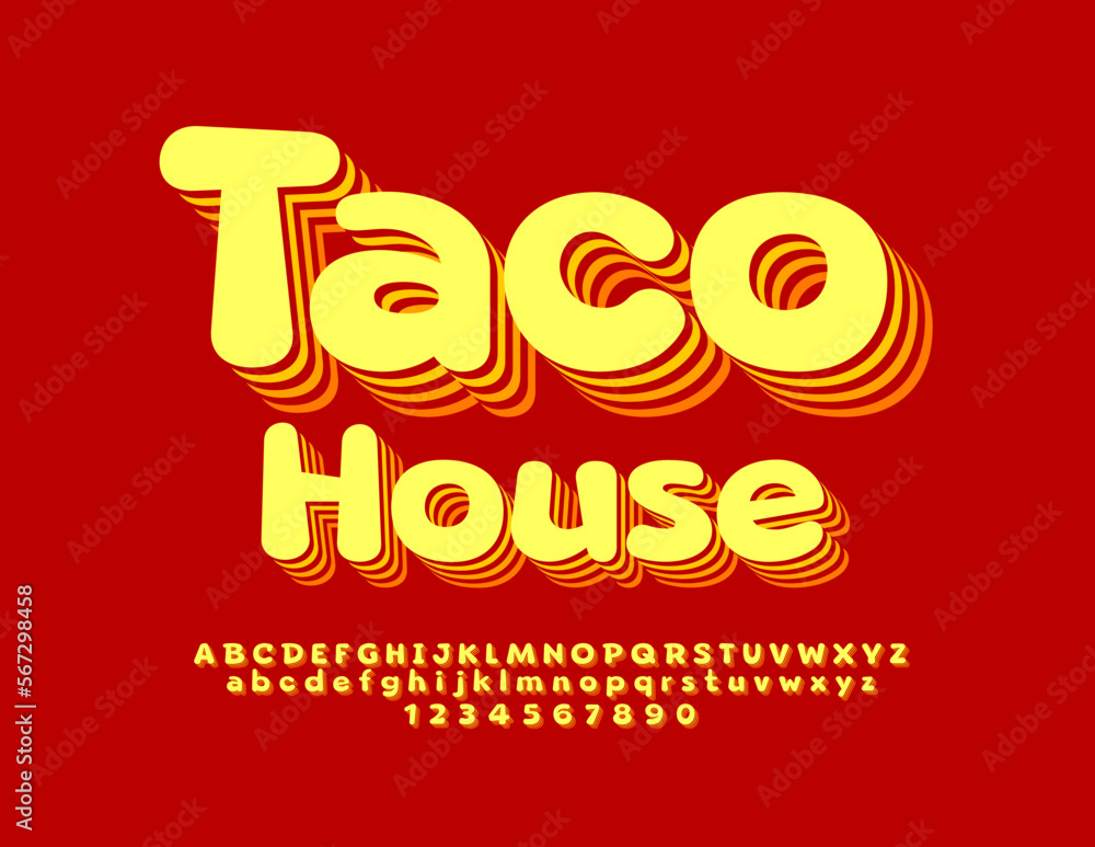 Vecteur Stock Vector Advertising Poster Taco House Layered Artistic vecteur-stock-vector-advertising-poster-taco-house-layered-artistic
