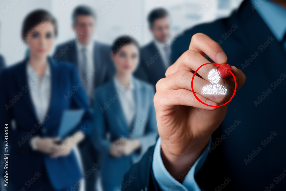 Human resources and marketing segmentation concept. Combination of ...