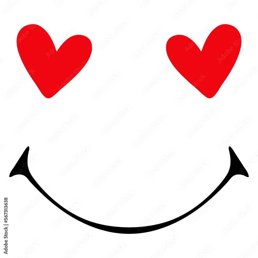 Logo del día de San Valentín. Icono enamorado. Emoticono aislado de ...