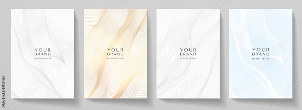 Contemporary technology cover design set. Blank background with white ...