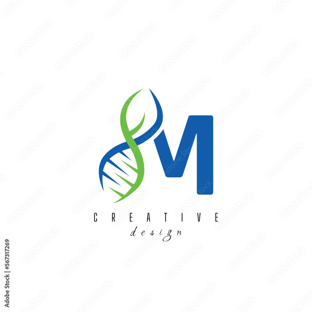 letter M and health doctor clinic hospital pharmacy dental logo ...