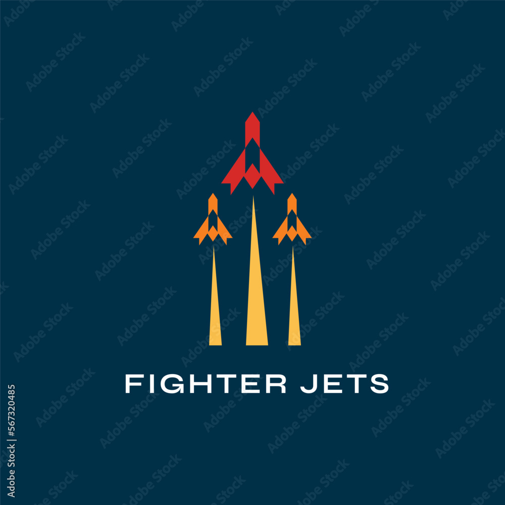 Jet Plane Logo Design with Modern Concept Stock Vector | Adobe Stock