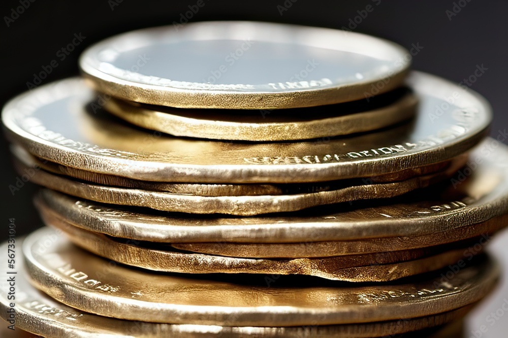High-Resolution Image of Shiny Silver Coins, Perfect for Adding a ...