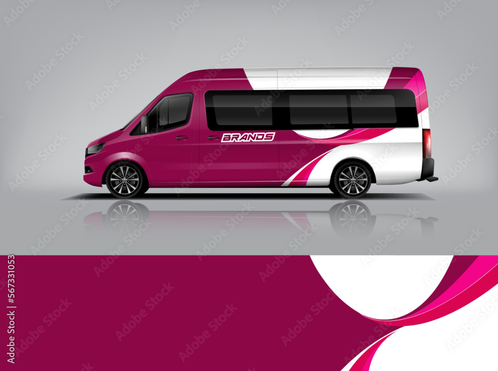 Car decal design vector. Graphic abstract stripe racing background kit ...