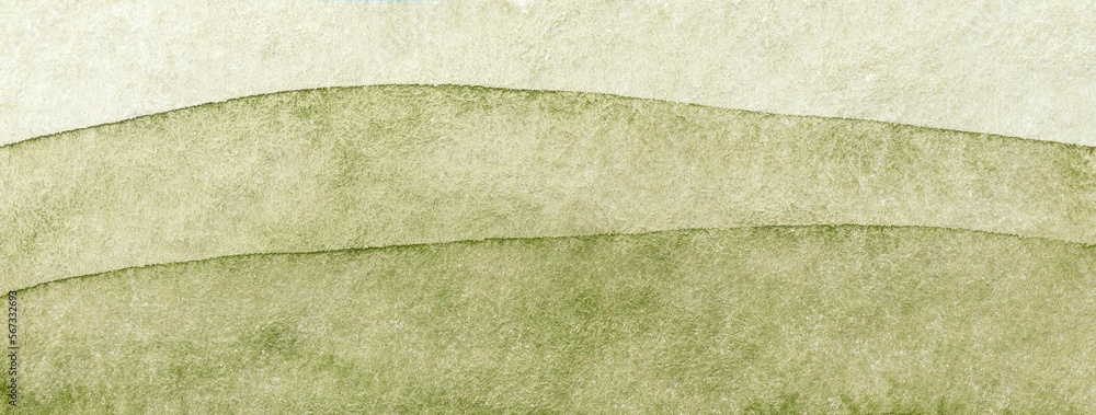 Abstract art background green and olive colors with wavy pattern ...