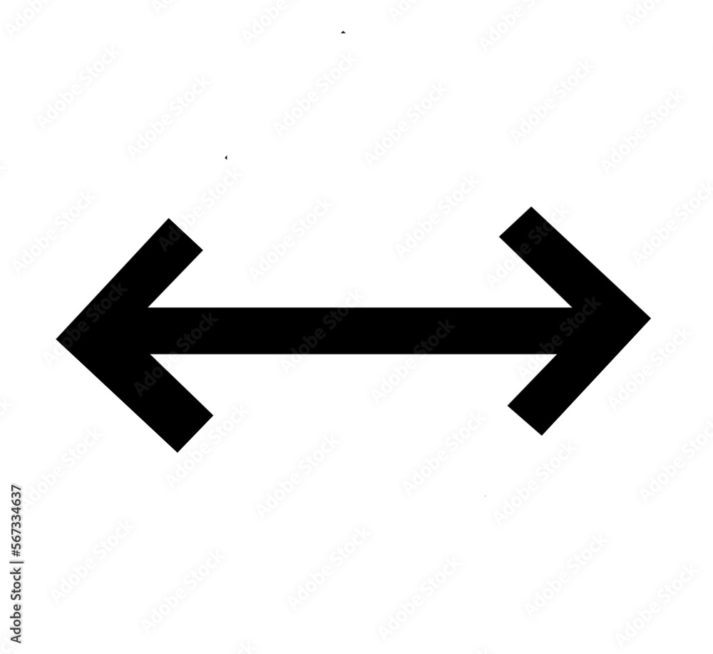 Two direction arrow ,left and right direction arrow icon, width size arrow icon Stock ...