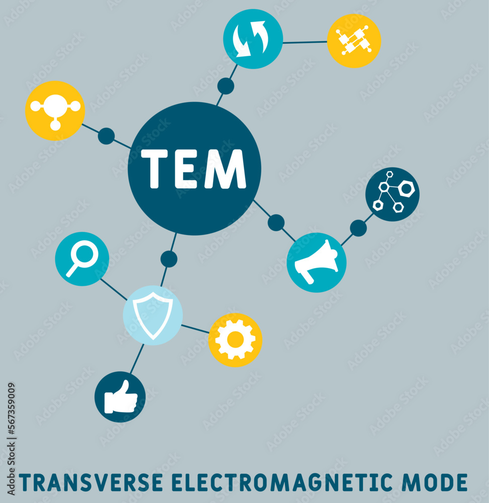 Vecteur Stock TEM - Transverse Electromagnetic Mode acronym. business ...