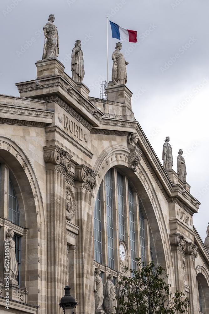 Architectural fragments of North Station (Gare du Nord, 1864) - one of ...