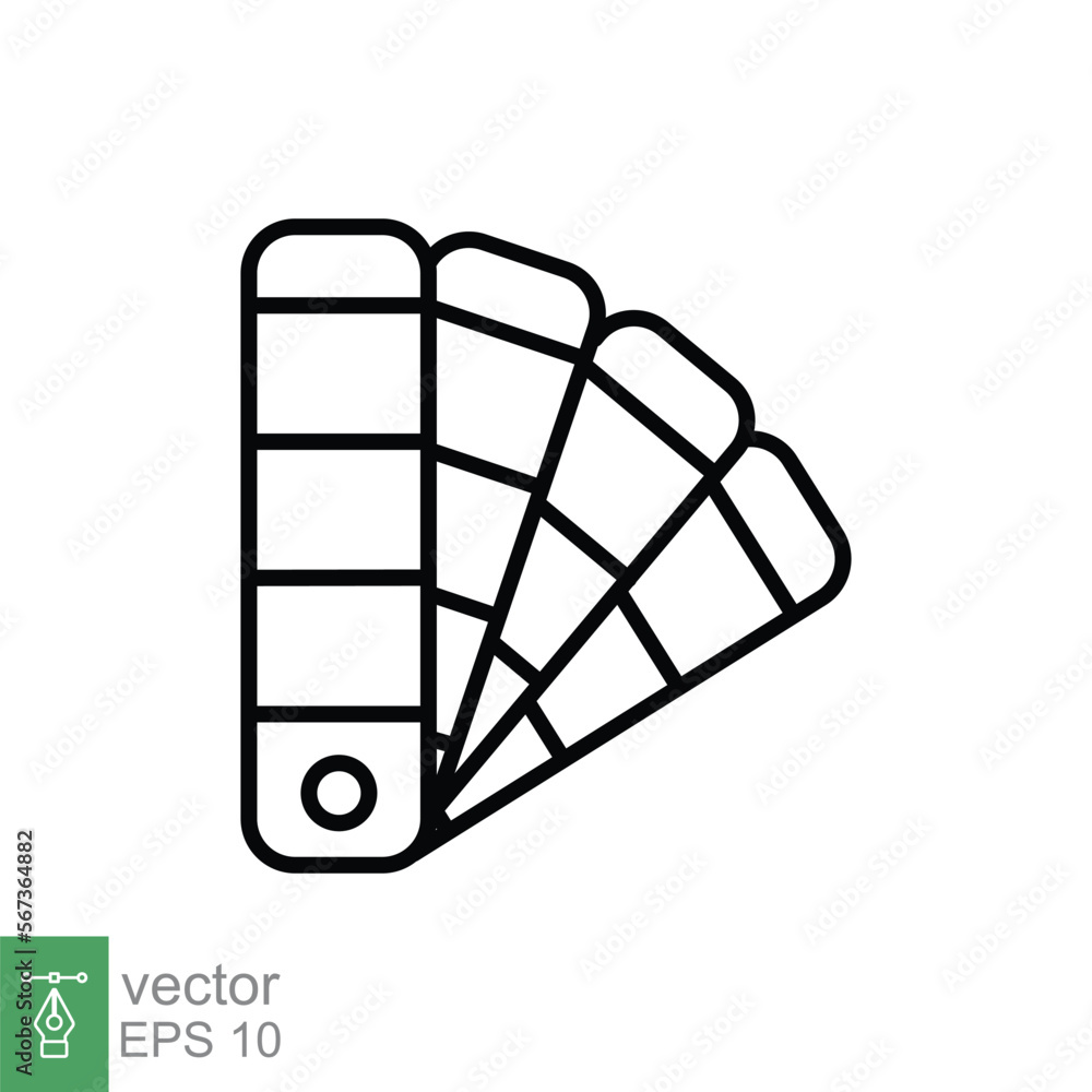 Color palette line icon. Simple outline style for web, mobile, ui ...