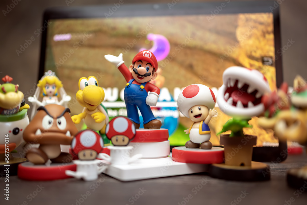 MOSCOW, RUSSIA - September 08, 2022: Super Mario Bros figure character ...