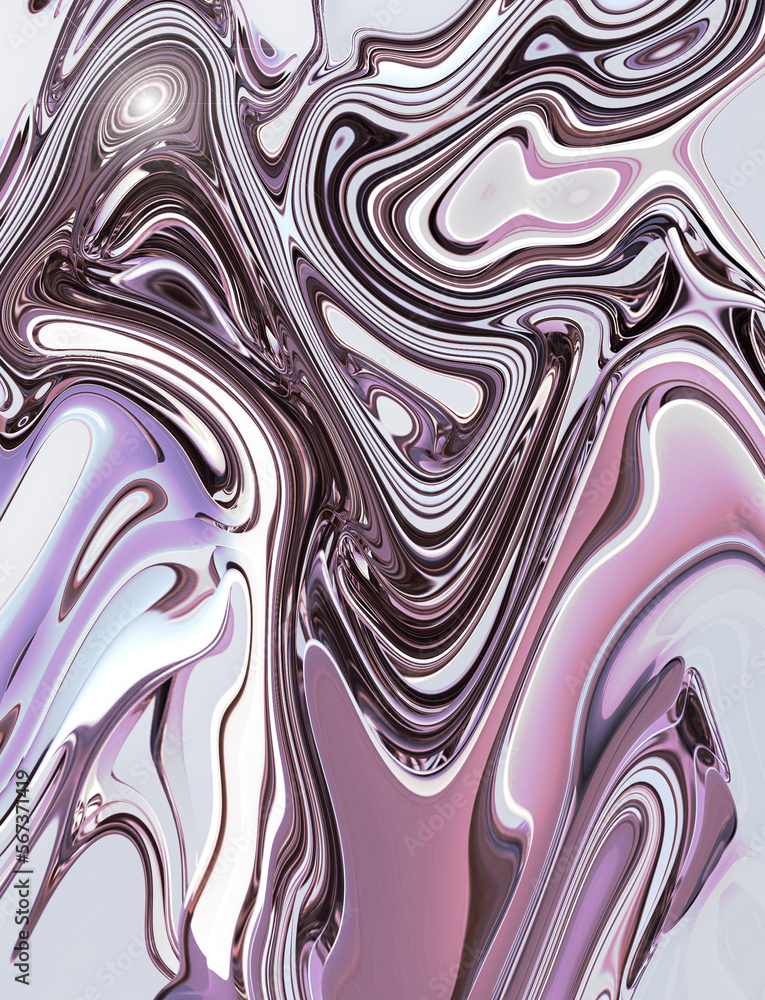 Futuristic glossy silver gery dark monochrome technology sci-fi liquid ...