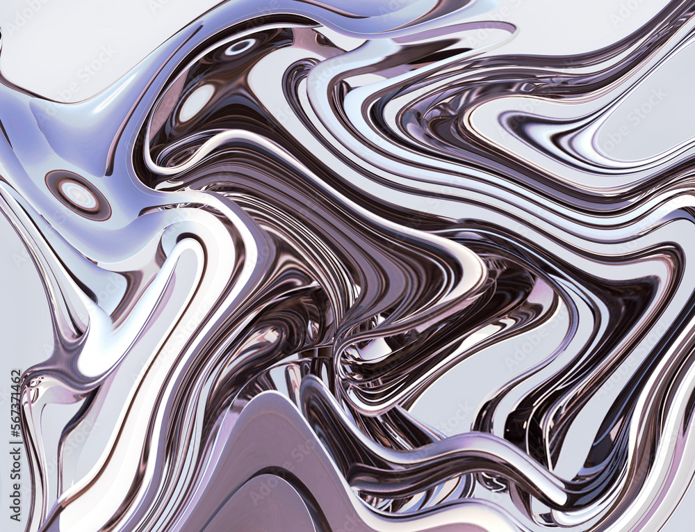 Futuristic glossy silver gery dark monochrome technology sci-fi liquid ...