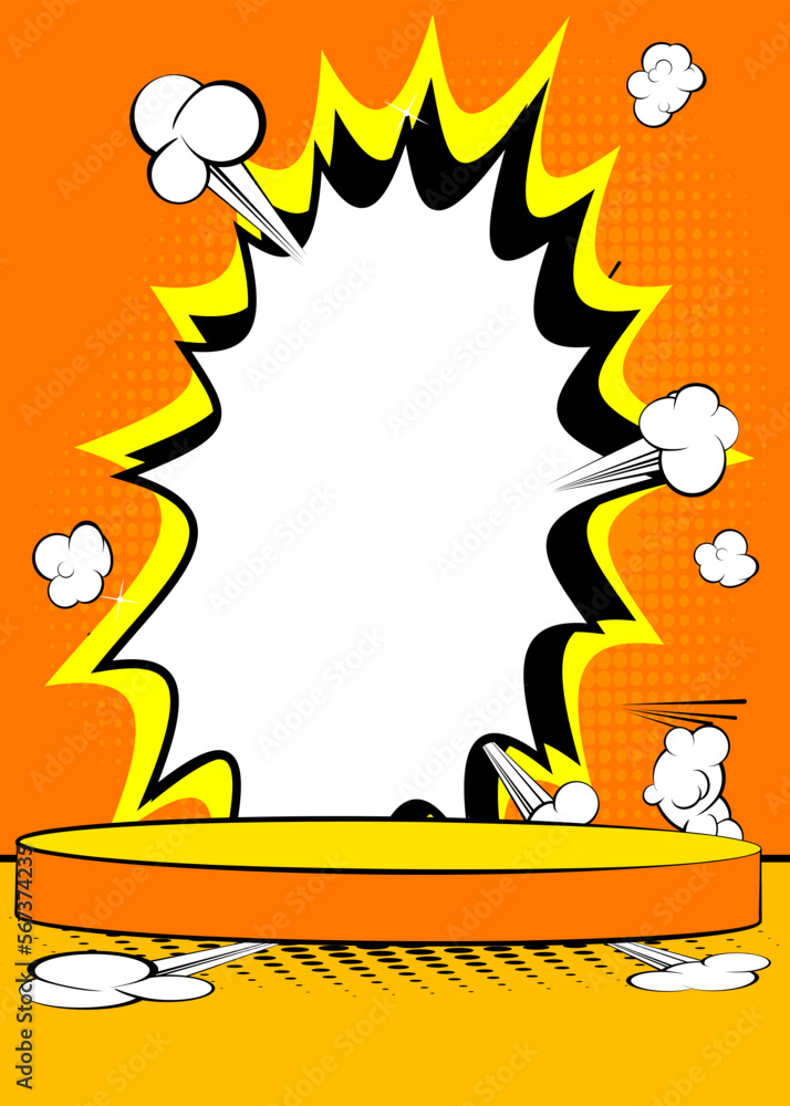 Comics abstract platform for mockup presentation. Comic Book product ...