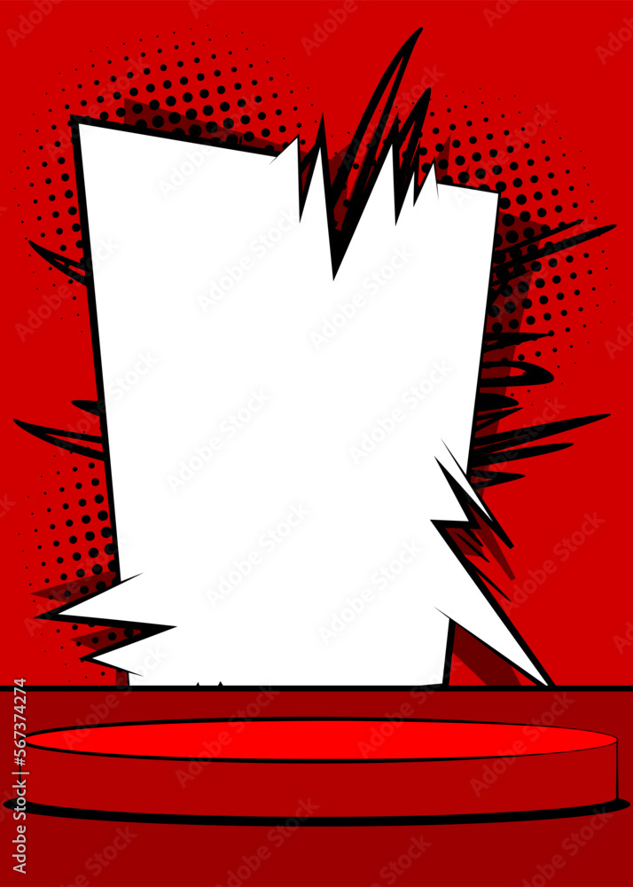 Comics abstract platform for mockup presentation. Comic Book product ...