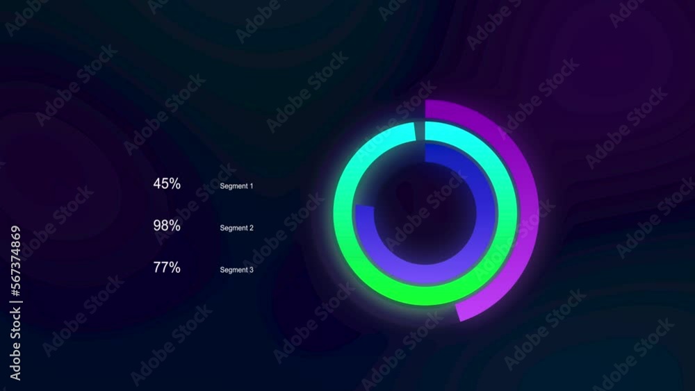 Infographic pie chart animation. percent circle round donut chart ...