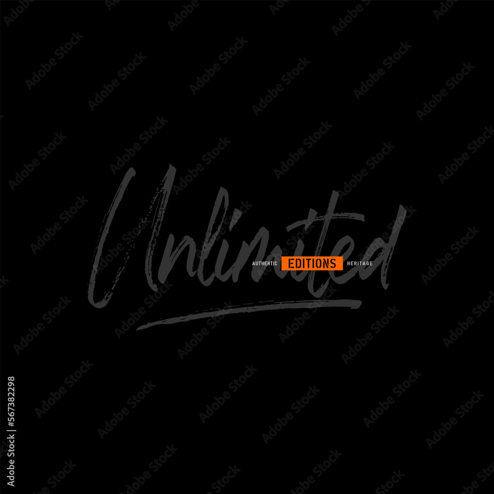 unlimited edition typography graphic design, for t-shirt prints, vector ...