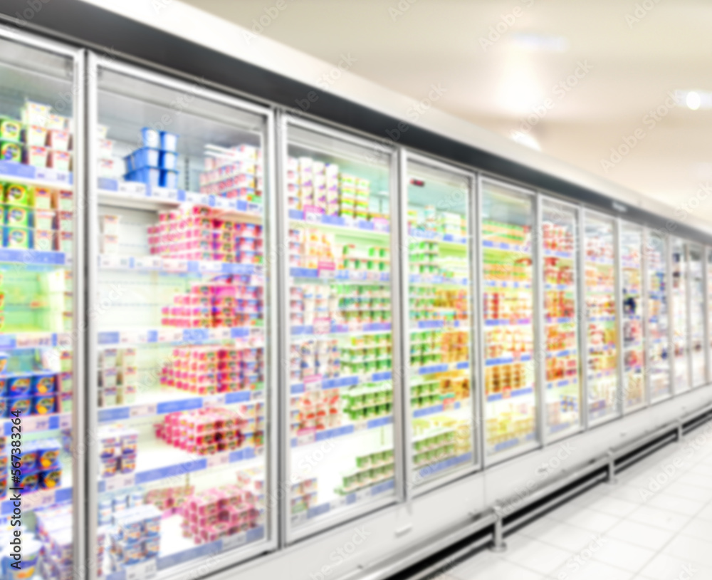 empty supermarket,frozen food from a supermarket freezer. Stock Photo ...