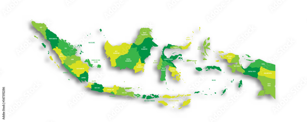 Indonesia political map of administrative divisions Stock Vector ...