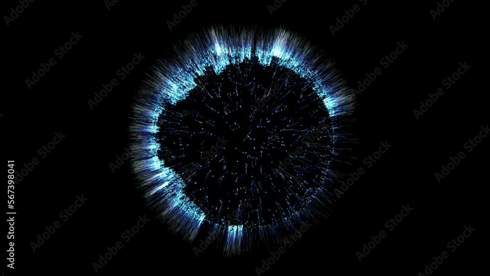 Seamless futuristic animation of planet earth data screen . User ...