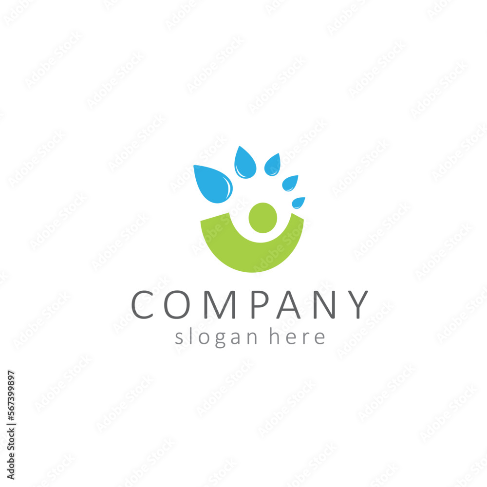 logo water and humans icon Stock Vector | Adobe Stock