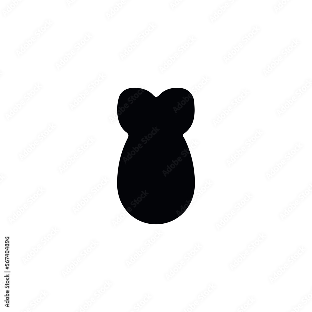 Nuclear bomb icon. Simple style no war poster background symbol ...