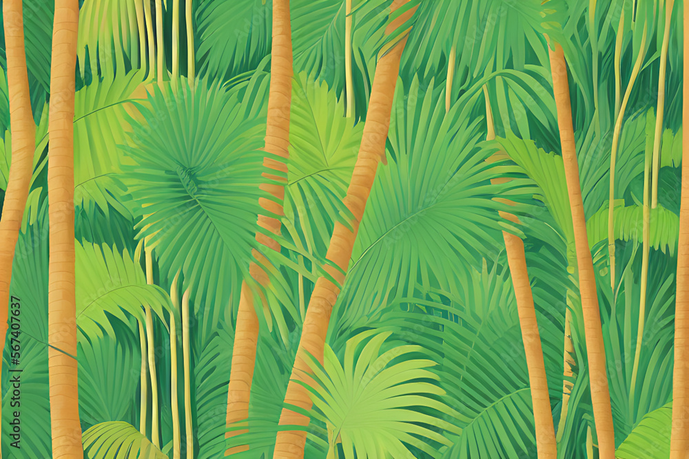 Wallpaper landscape - Rainforests – Nature backgrounds, Illustration ...