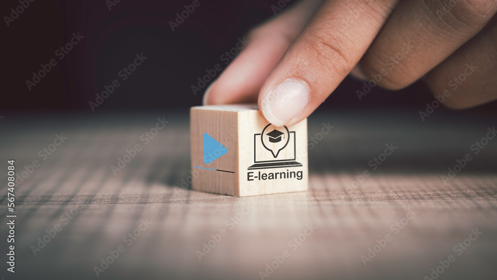 E-learning and online education graduate certificate program concept ...