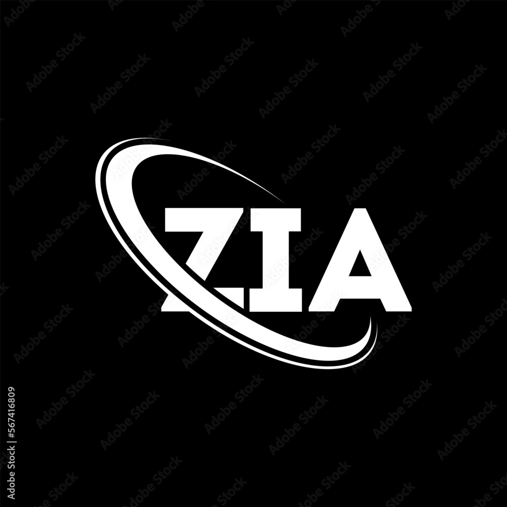 Zia Logo Zia Letter Zia Letter Logo Design Initials Zia Logo Linked With Circle And Uppercase
