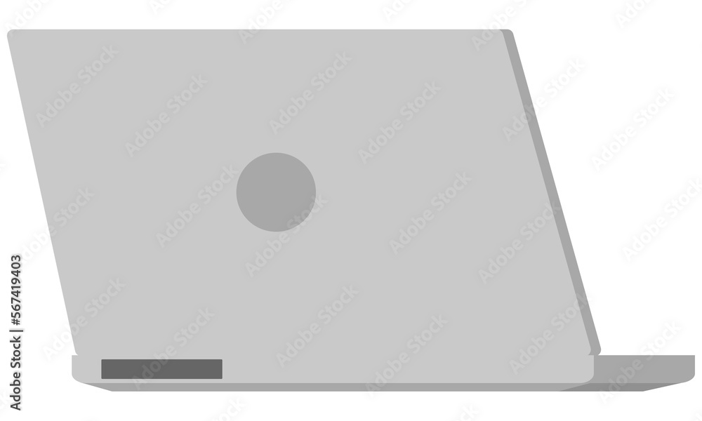 Minimal laptop mockup isolated on background. Computer notebook ...