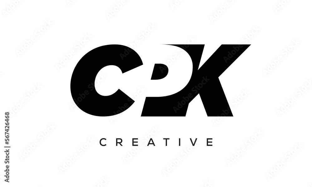 CPK letters negative space logo design. creative typography monogram ...