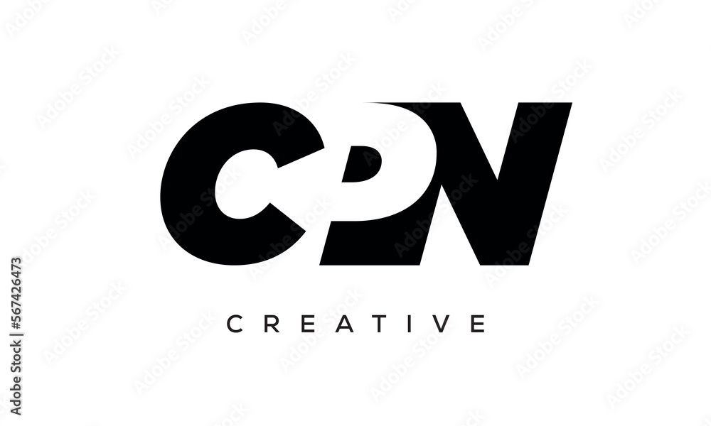 CPN letters negative space logo design. creative typography monogram ...