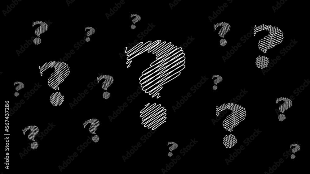 Question marks animated illustration script background Stock Video ...