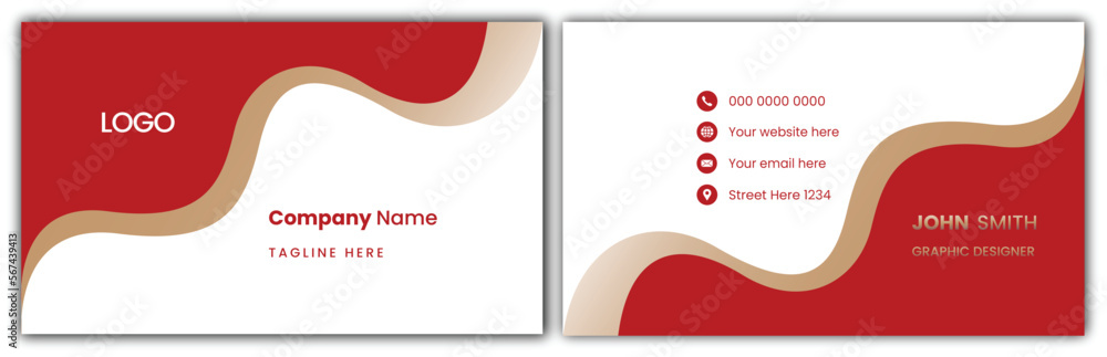 Professional and simple business card, business card layout, modern ...