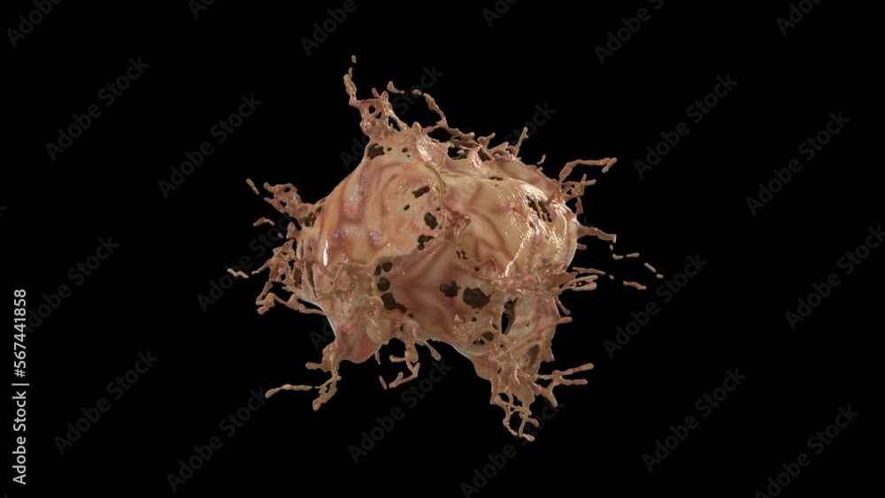 brain blow up and splash explode . 4K animation rendered with Alpha ...