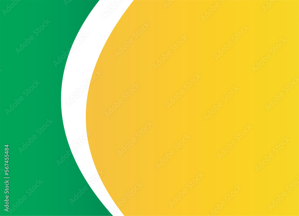 Wavy Yellow and green background. Empty Vector Mockup for design ...