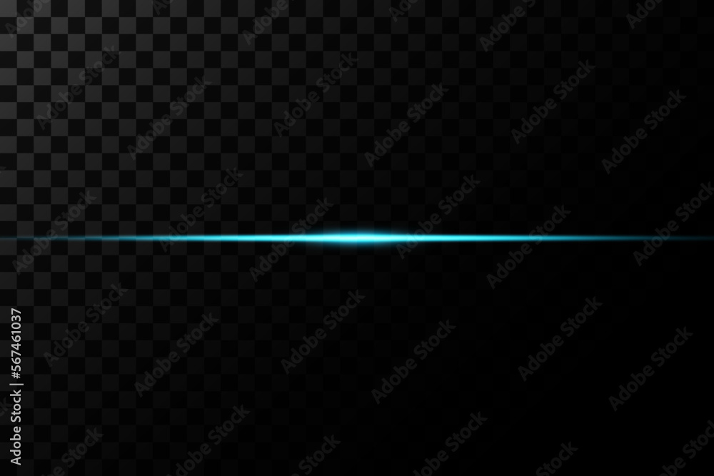 Abstract blue laser beam. Transparent, isolated on a transparent ...