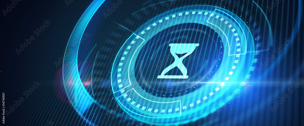 Hourglass icon trendy and modern hourglass symbol. 3d illustration ...