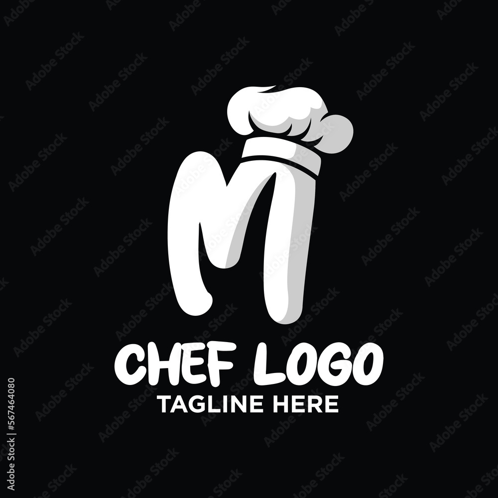 Letter M Chef Logo Design Template Inspiration, Vector Illustration ...