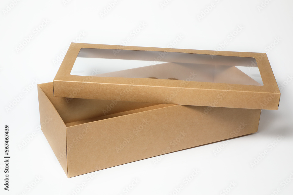 Beautiful packaging for gifts on a white background. Paper bags, boxes ...