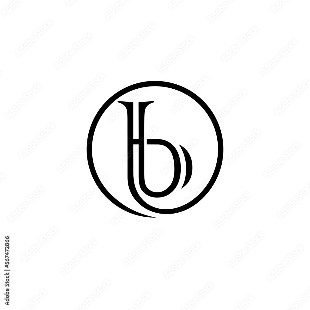 logo designs vector illustration l b and icon simple and modern Stock ...