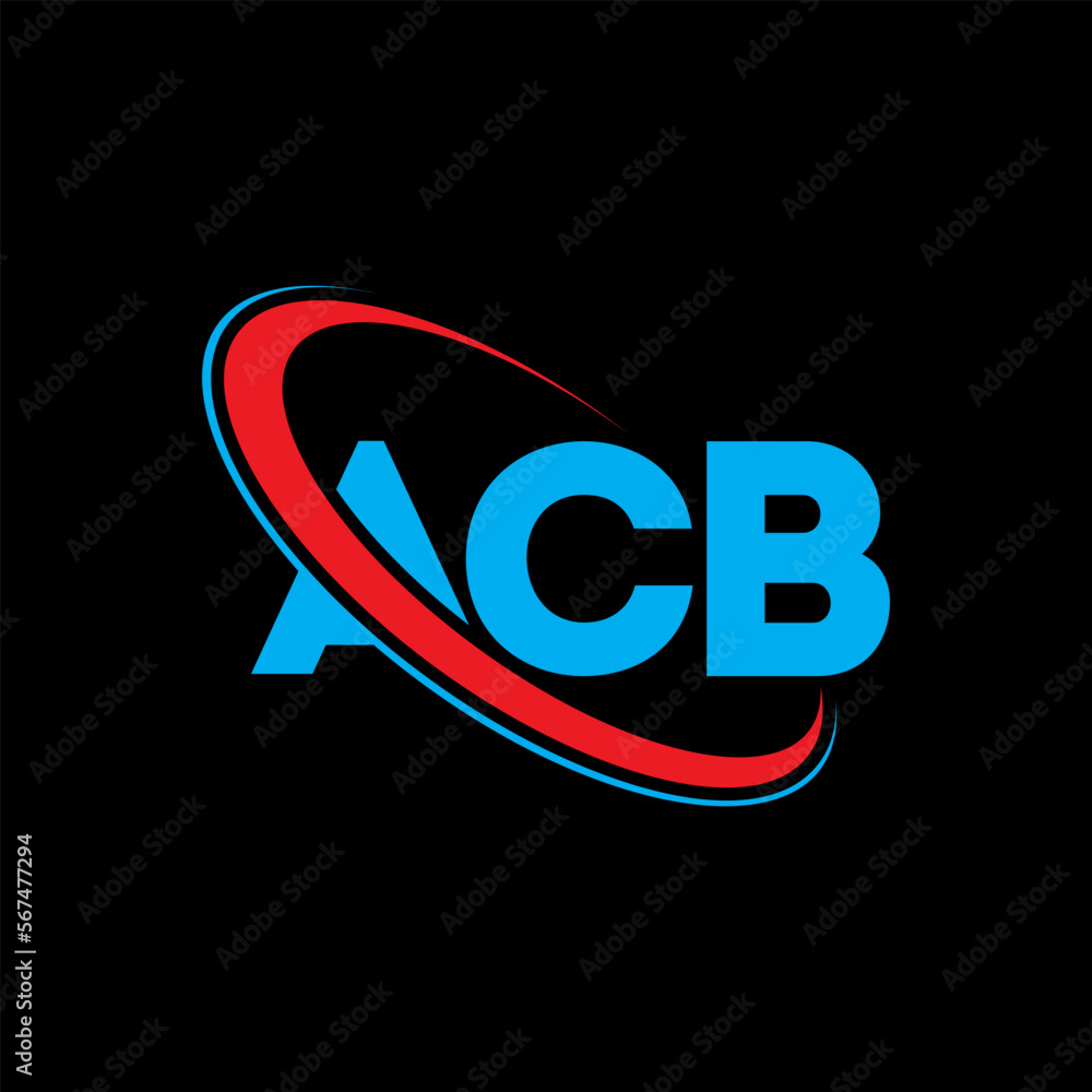 ACB logo. ACB letter. ACB letter logo design. Intitials ACB logo linked ...