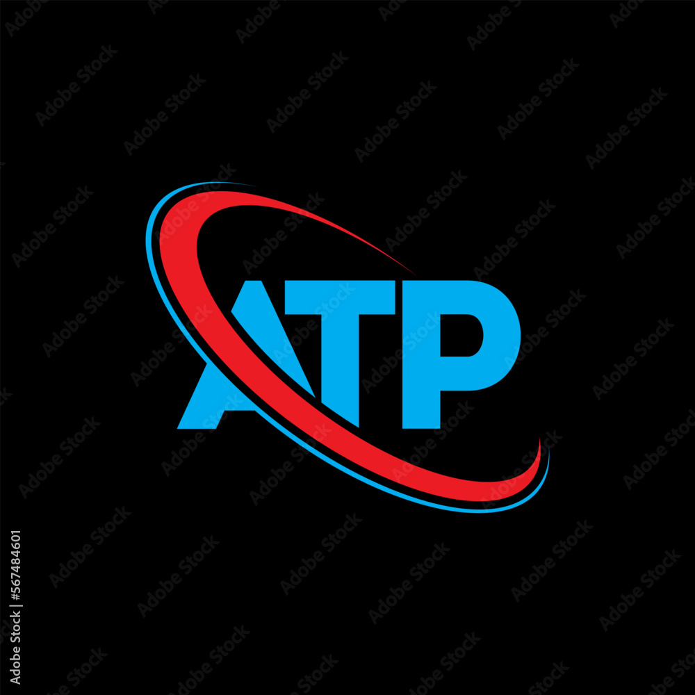 ATP logo. ATP letter. ATP letter logo design. Initials ATP logo linked ...