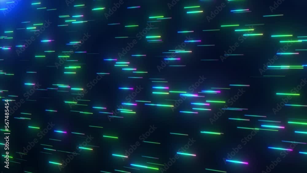 Computer Data Flow with blue optical light effects. High Tech Computer Data Flow Background ...