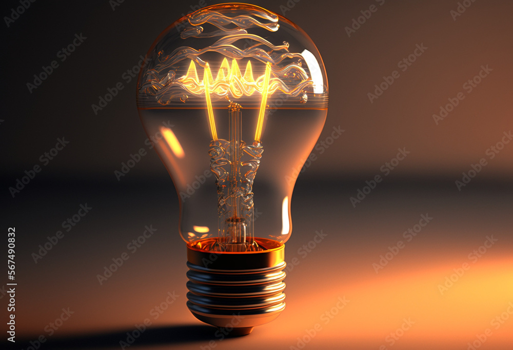Ai-Generated Render of a Realistic 3D Lightbulb: Illuminating the Path ...