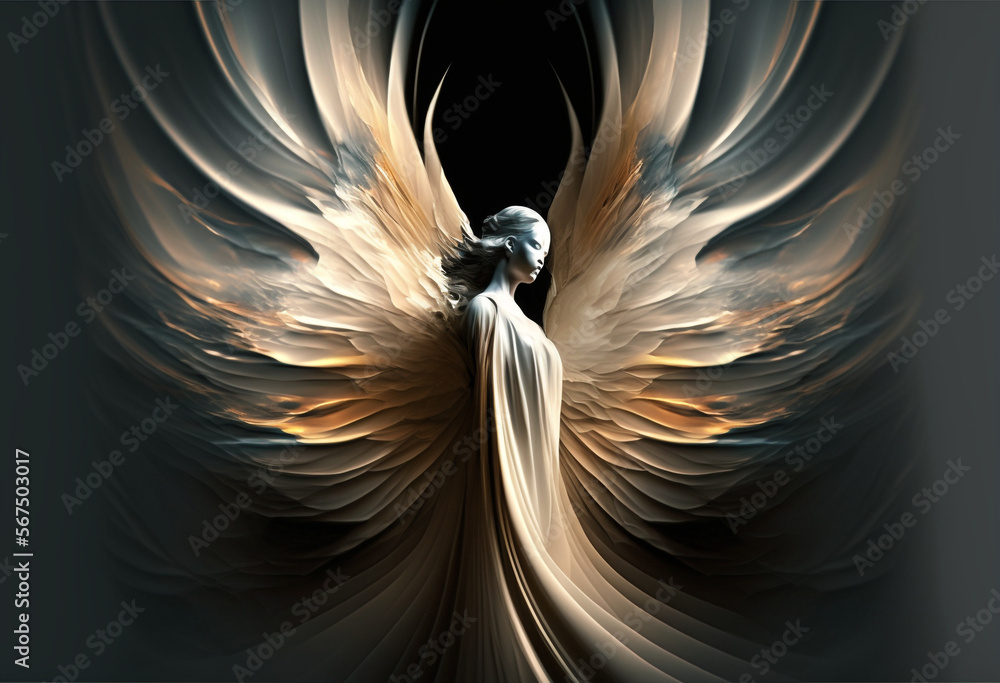 Divinely Glowing: An AI-Generated Render of an Angelic Being's ...