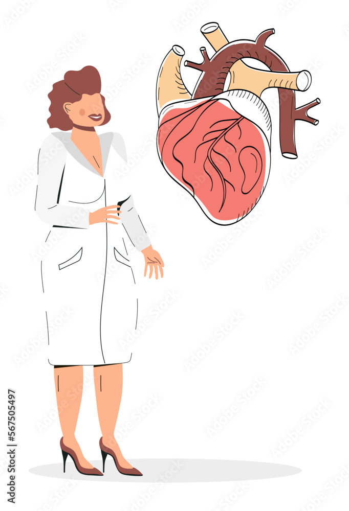 Hypertension treatment concept vector. Heart awareness month ...